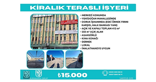 KIRIKKALE MERKEZ YENİDOĞAN MAHALLESİNDE KİRALIK TERASLI İŞYERİ 140310 ...