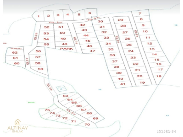 Çorum Merkez Kazıklı Kaya Köyünde Süper Manzaralı Parseller