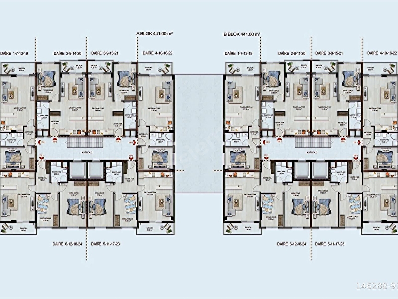 Öz Emmaxtan Ultra Lüks Yaşam Merkezi Two Life Satılık 2+1 Daire