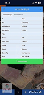 BURSA KARACABEY TOPHİSAR DA YOLA CEPHE SATILIK TARLA 160391-26 | hepsiemlak