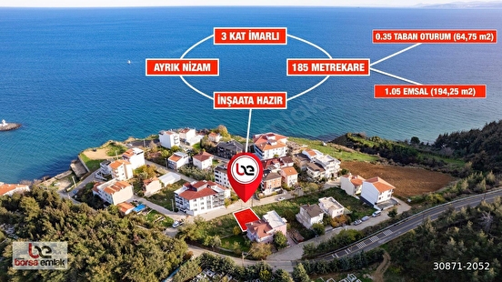 KUMBAĞ'DA İNŞAATA HAZIR NEZİH KONUMDA 185 M2 SATILIK İMARLI ARSA 30871 ...